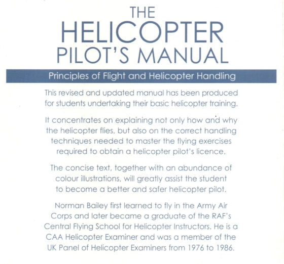Helicopter Pilot's Manual Vol. 1 (Principles of Flight & Helicopter ...